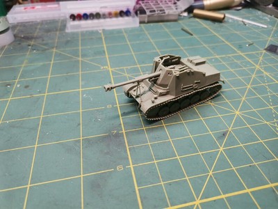 3D Printed 1/72 German Panzer II chassis +Pak40 gun tank destroyer ...