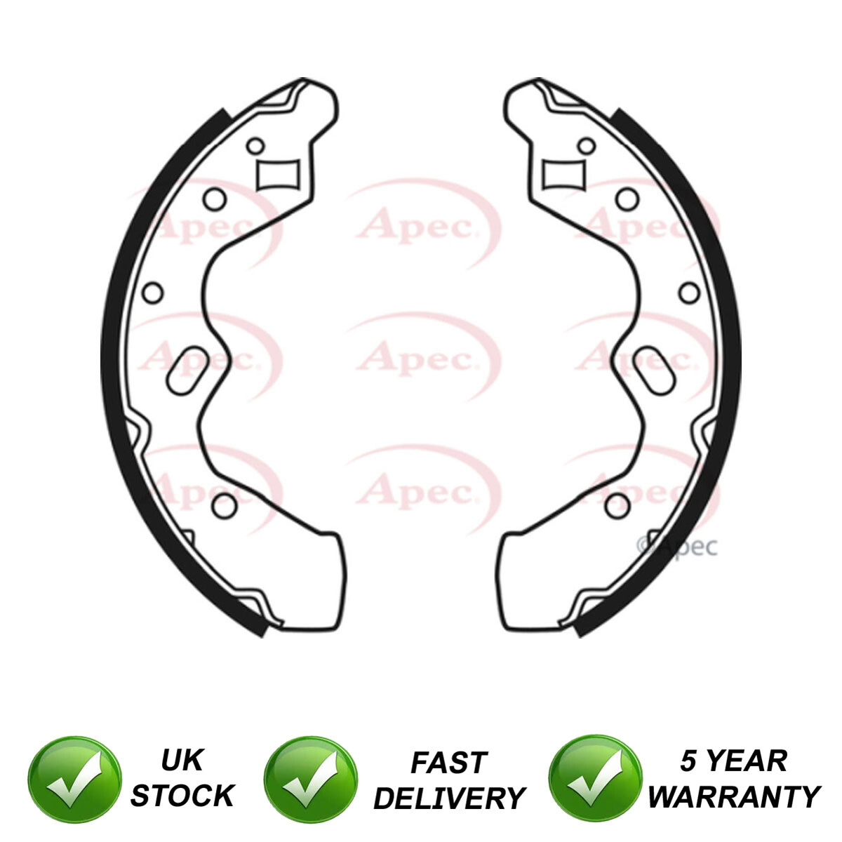 Brake Shoes Set Rear SJR Fits Mazda Demio 1998-2003 1.3 1.5 D10226310A ...