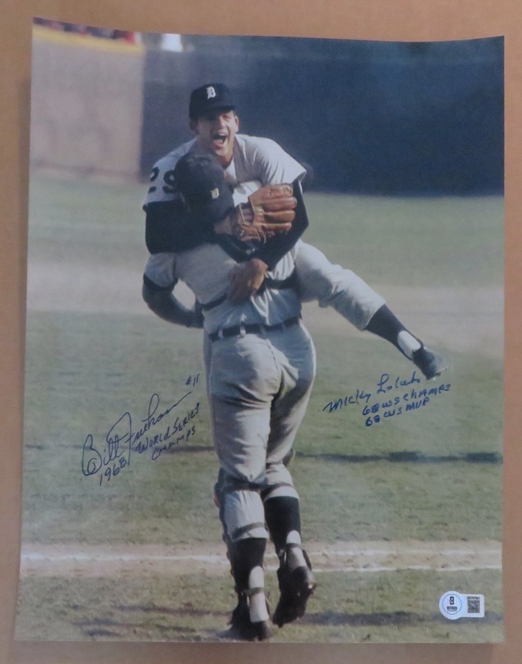 Detroit Tigers Mickey Lolich & Bill Freehan 1968 WS Signed 11x14 Photo ...