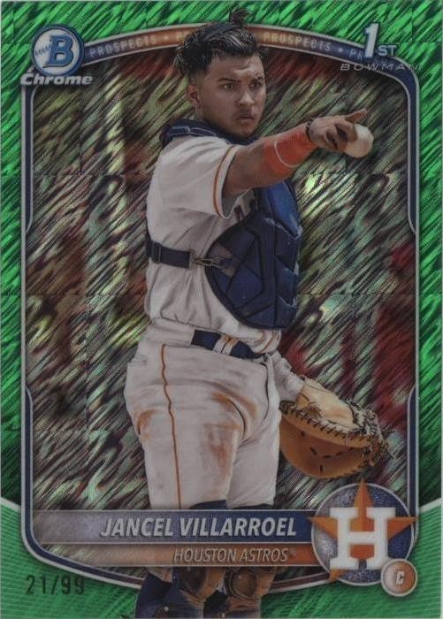 2025 Bowman - Chrome Prospects Jancel Villarroel #BCP-26 Green Shimmer ...