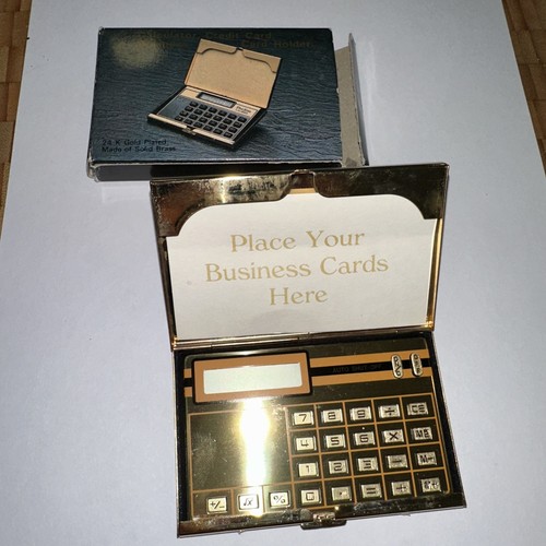 Vintage Spectre Gold plated Brass calculator case, And Card Holder.24k ...