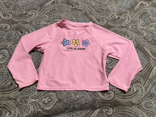 Life is Good 6 Little Girls Rash Guard Top Pink Long Sleeve | eBay