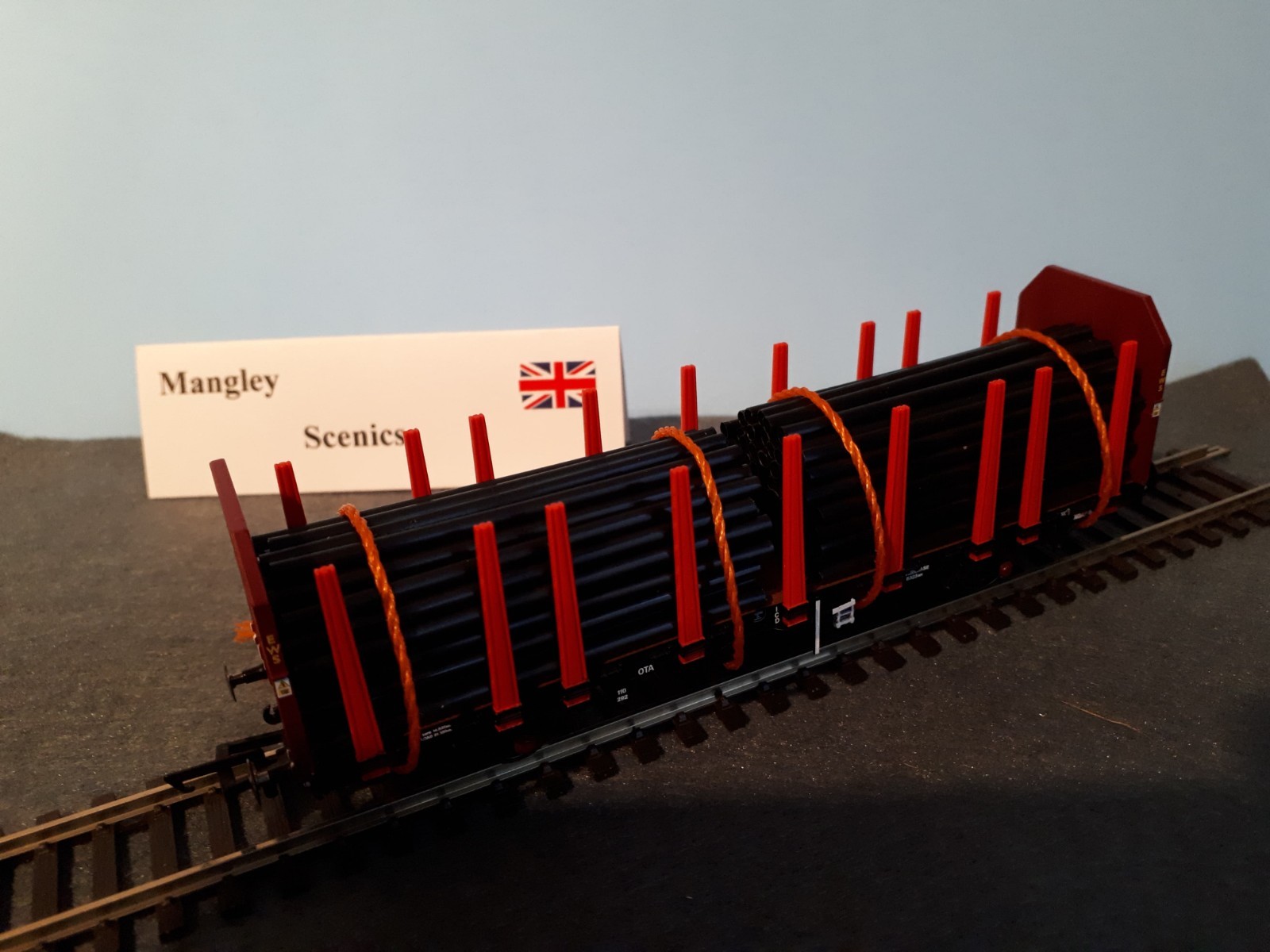 MANGLEY SCENICS 1/76 Scale pipe load for Hornby OTA wagon model railway ...