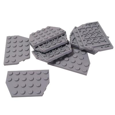 10 NEW LEGO Wedge, Plate 4 x 6 Cut Corners Light Bluish Gray | eBay