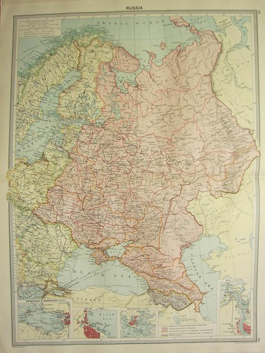 1920 LARGE MAP RUSSIA ~ FINLAND POLAND PETROGRAD & KRONSTADT ODESSA ...