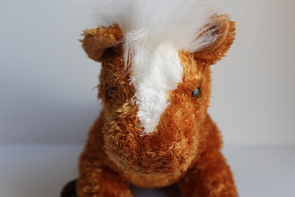 Ty Beanie Babies horse, Trotter, brown plush horse, stuffed brown horse ...