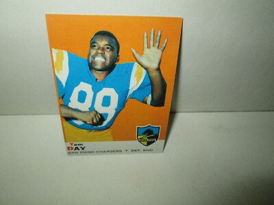 TOM DAY 1969 FOOTBALL CARD Topps #38 Vintage SAN DIEGO CHARGERS DE Nm ...