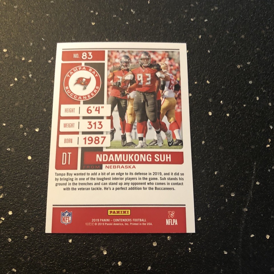 Ndamukong Suh 2019 Panini Contenders Football #83 NFL Tampa Bay ...