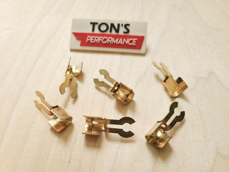 Custom 6 Fork Brass Spark Plug Wire Ends Clips Crimp terminals | Maytag ...