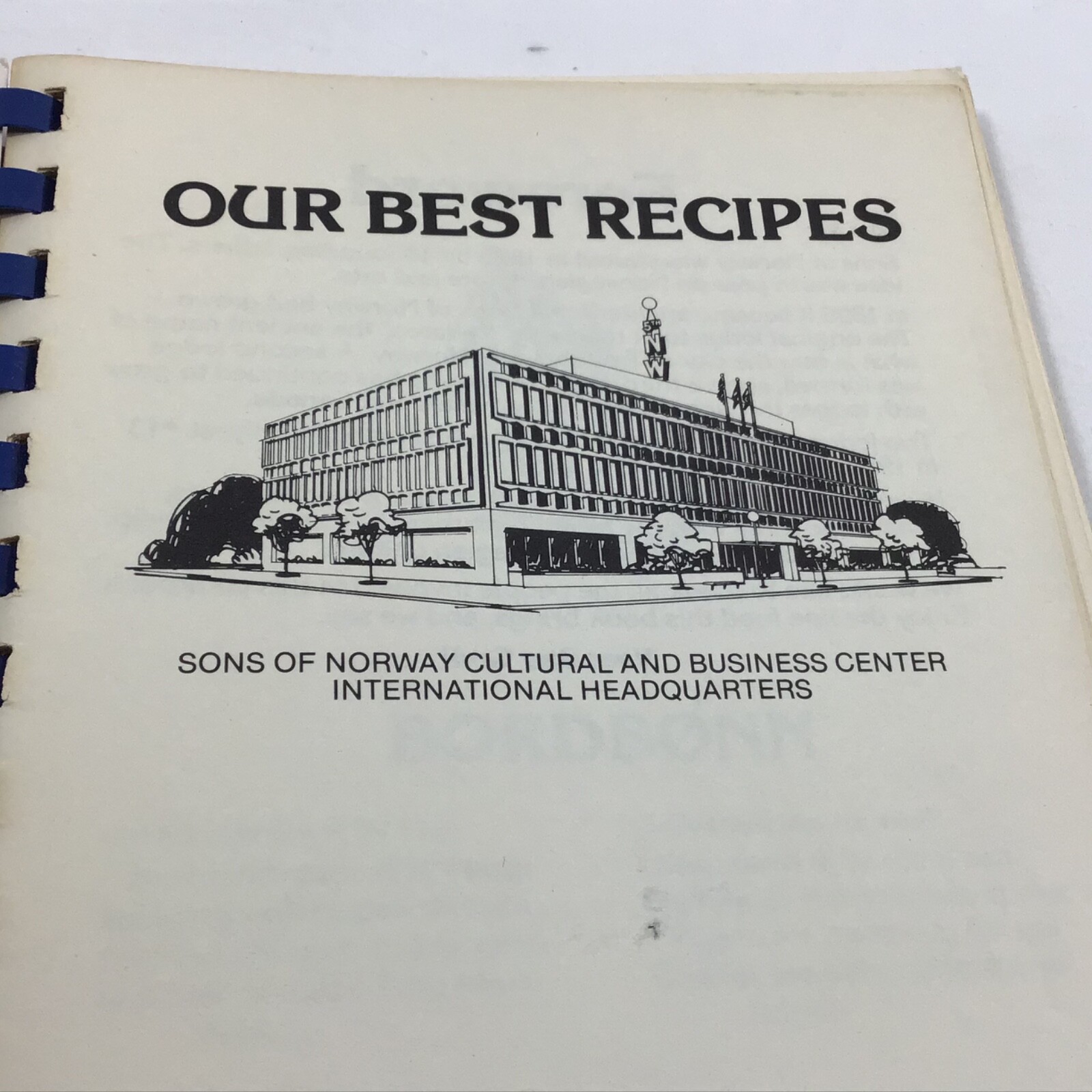 Vtg Ethnic Scandanavian Cookbook Sons of Norway Nidaros Lodge 1981 ...