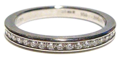 DE BEERS 950 PLATINUM & .45CT DIAMOND STACKABLE WEDDING ENGAGEMENT RING ...
