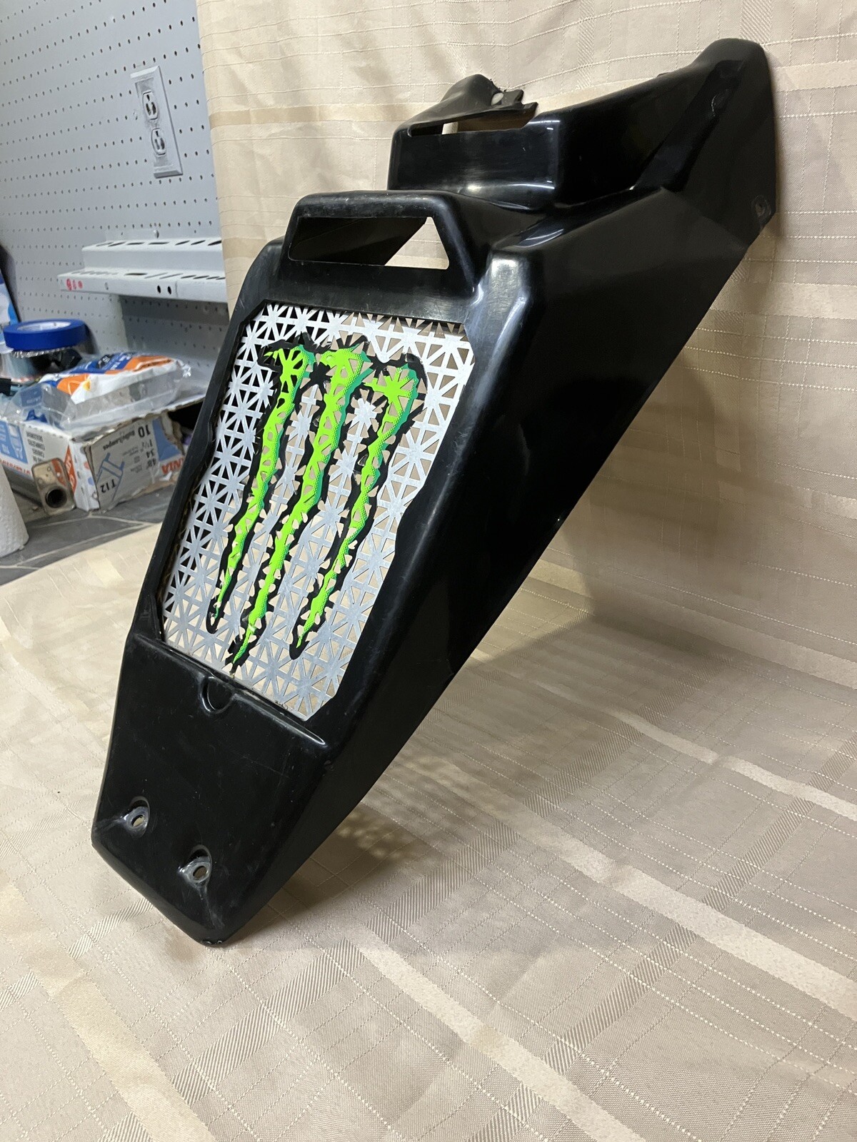 SUZUKI LT250R LT 250R QUADRACER BLACK MONSTER ENERGY PLASTIC NUMBER ...