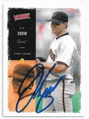 J.T. SNOW Autographed Signed 2000 Upper Deck Victory card San Francisco ...