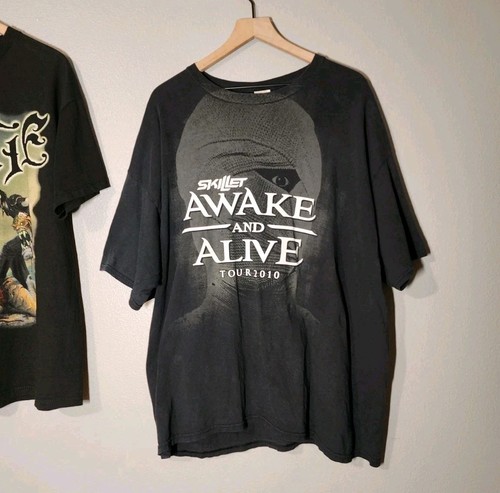 Skillet Awake And Alive Tour 2010 2XL Concert T-Shirt Christian Rock Nu ...
