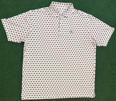 Rhoback Performance Polo American Flag All Over Print Golf Shirt Size ...