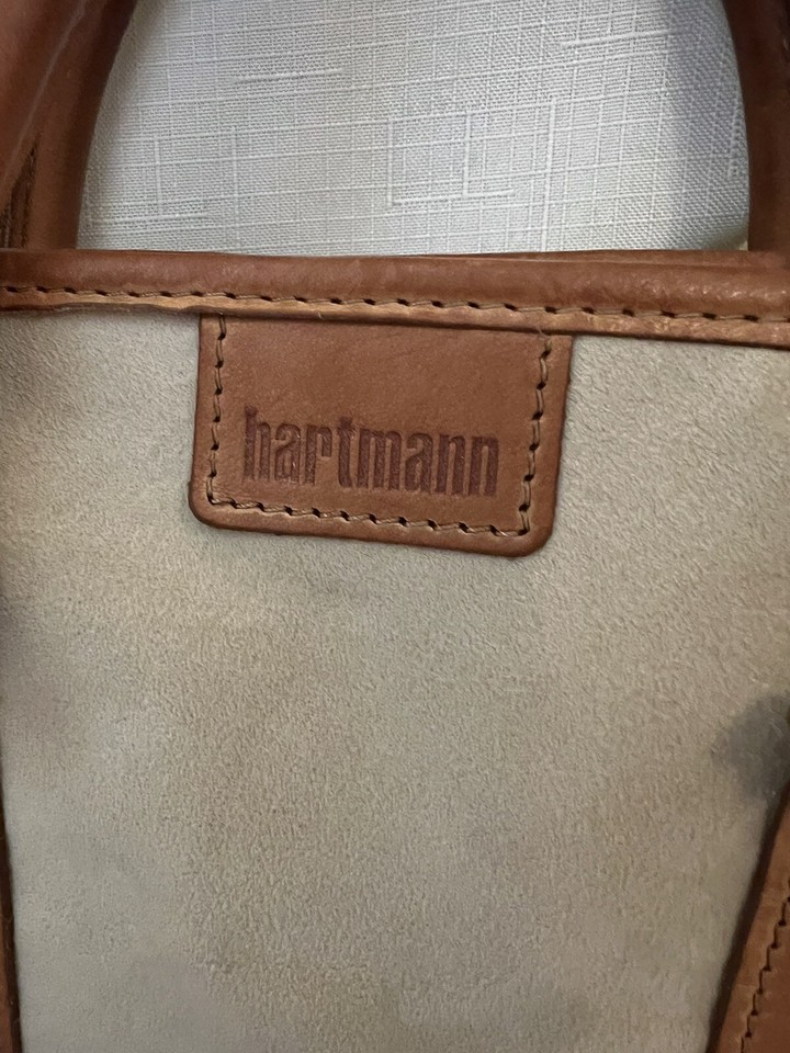 RARE Vintage HARTMANN Belting Leather And Fabric Handbag Shoulder Bag ...