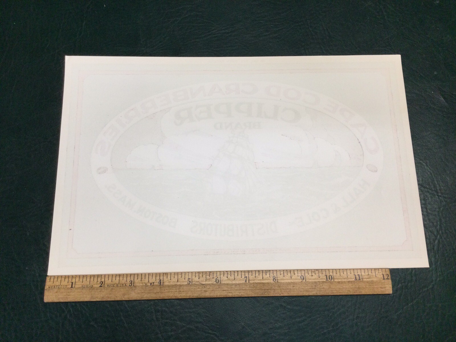 Original Cape Cod Cranberries Crate Label Clipper Brand Hall & Cole ...