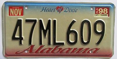 Alabama 1998 MADISON COUNTY License Plate HIGH QUALITY # 47ML609 | eBay