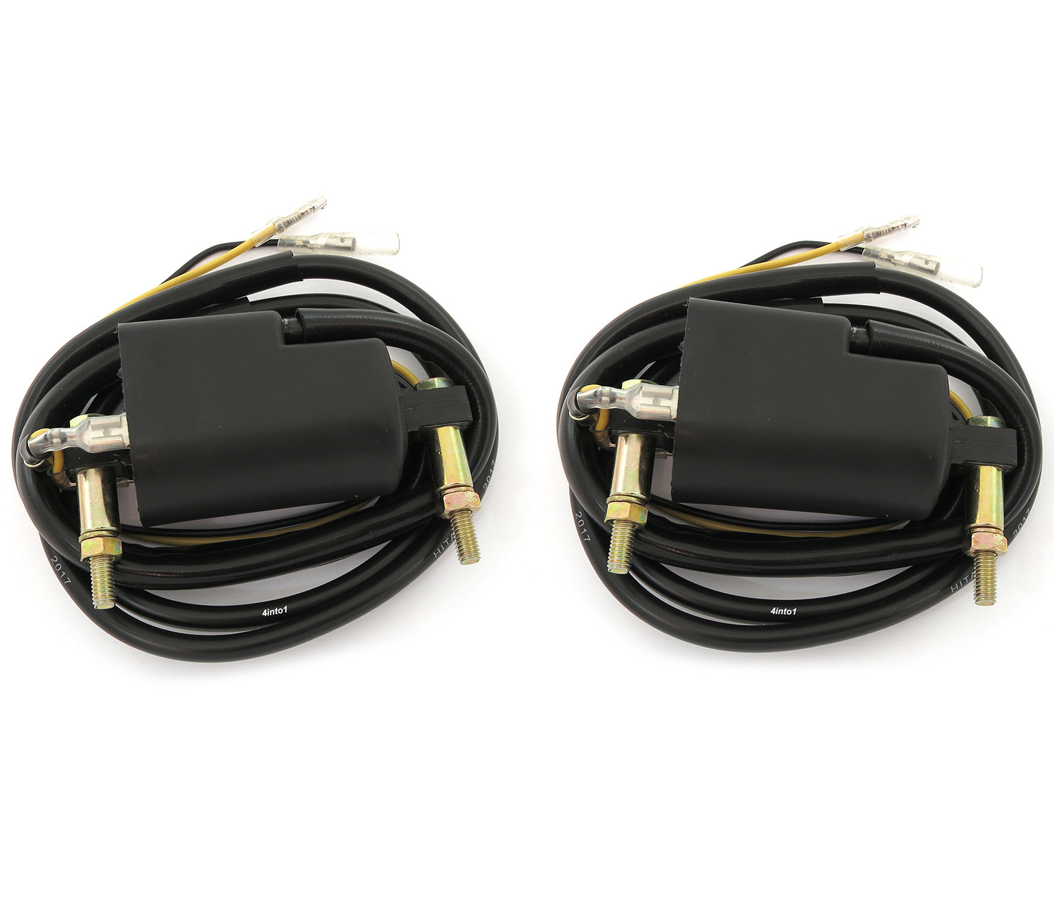 Set of 2 Ignition Coils - 4 ohm 12V Dual Output - Kawasaki KZ650 KZ900 ...