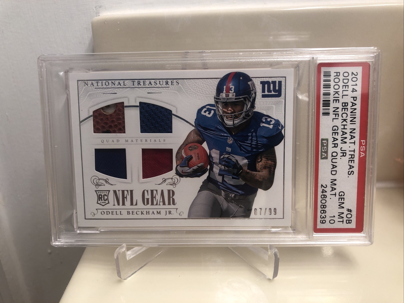 odell beckham rc nastional Treasures jersey card 87/99 Pop 2 | eBay