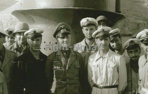 WW2 Picture Photo Desert Fox Erwin Rommel On Italian Submarine 3277 ...