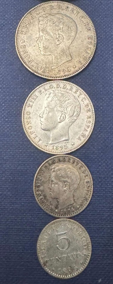 1896 40c Puerto Rico🇵🇷 4 coins collection 😎😎 | eBay