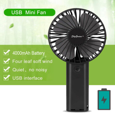 4000mA Rechargeable Personal Handheld Fan USB Mini Desk Fan Portable ...