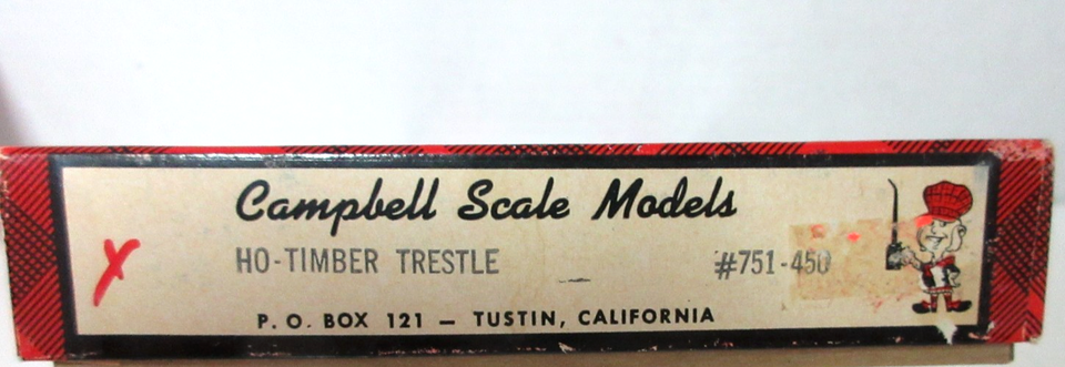Campbell Scale Models 751 HO Scale Tall Timber Trestle Bridge Wood Kit ...