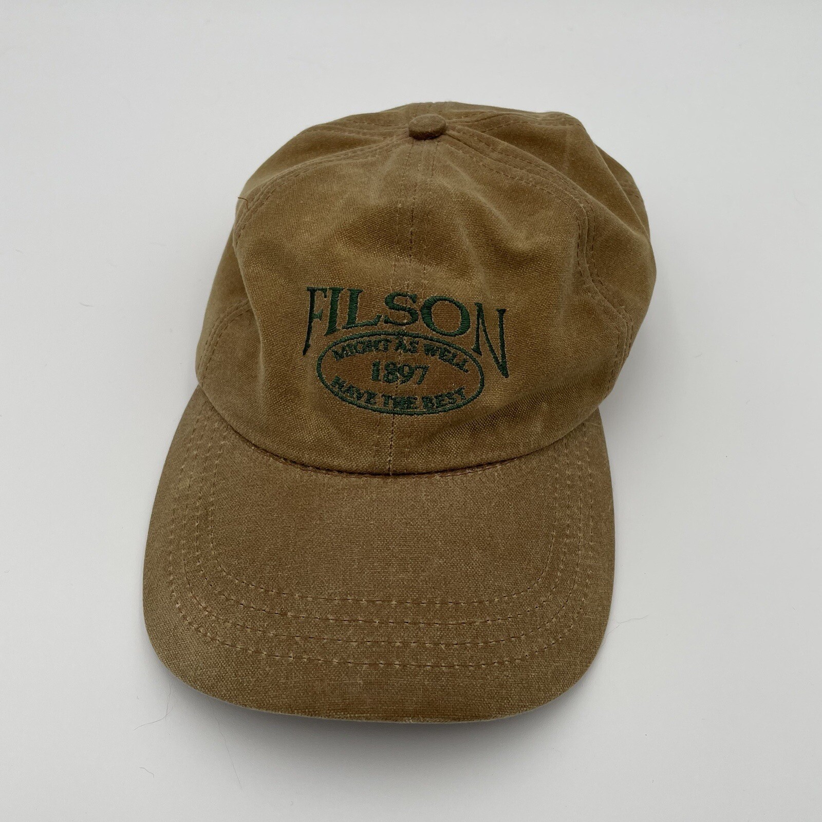 Vintage CC FILSON Hat Strap Back Tin Cloth Cap USA Si… - Gem