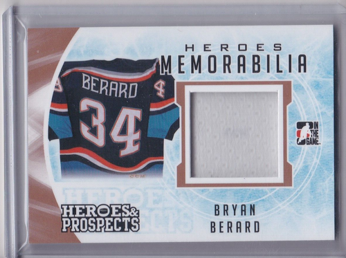 BRYAN BERARD Jersey Card | 2016-17 ITG Heroes and Prospects Memorabilia ...