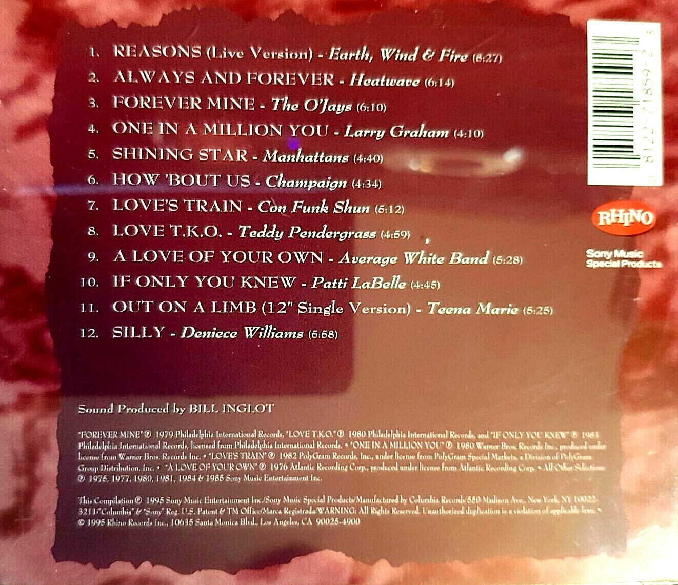 "Smooth Grooves" - "A Sensual Collection" - "Volume 1" - ( CD - Rhino ...