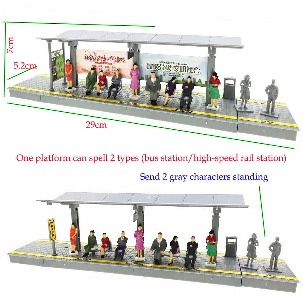 Fit S /HO/ OO Scale Railway Modern High-speed Rail Train /Bus Station ...