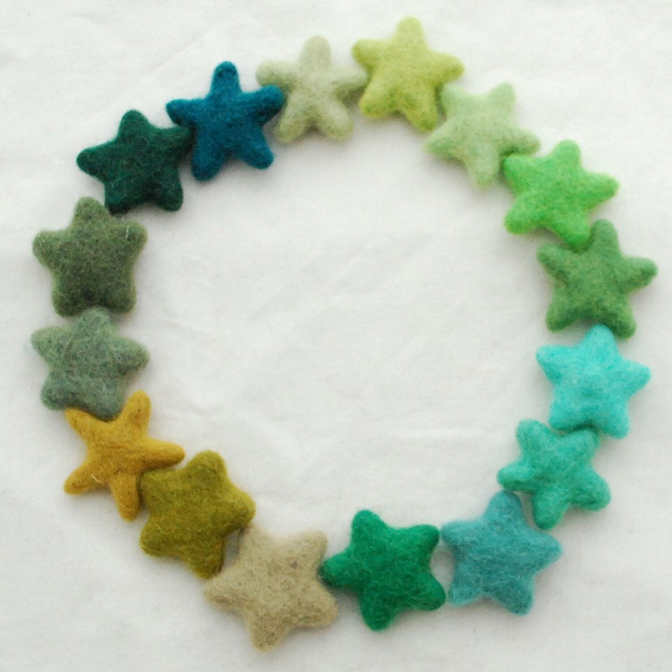 100% Wool Felt Stars - Handmade - Felted Stars - Assorted Colours | eBay
