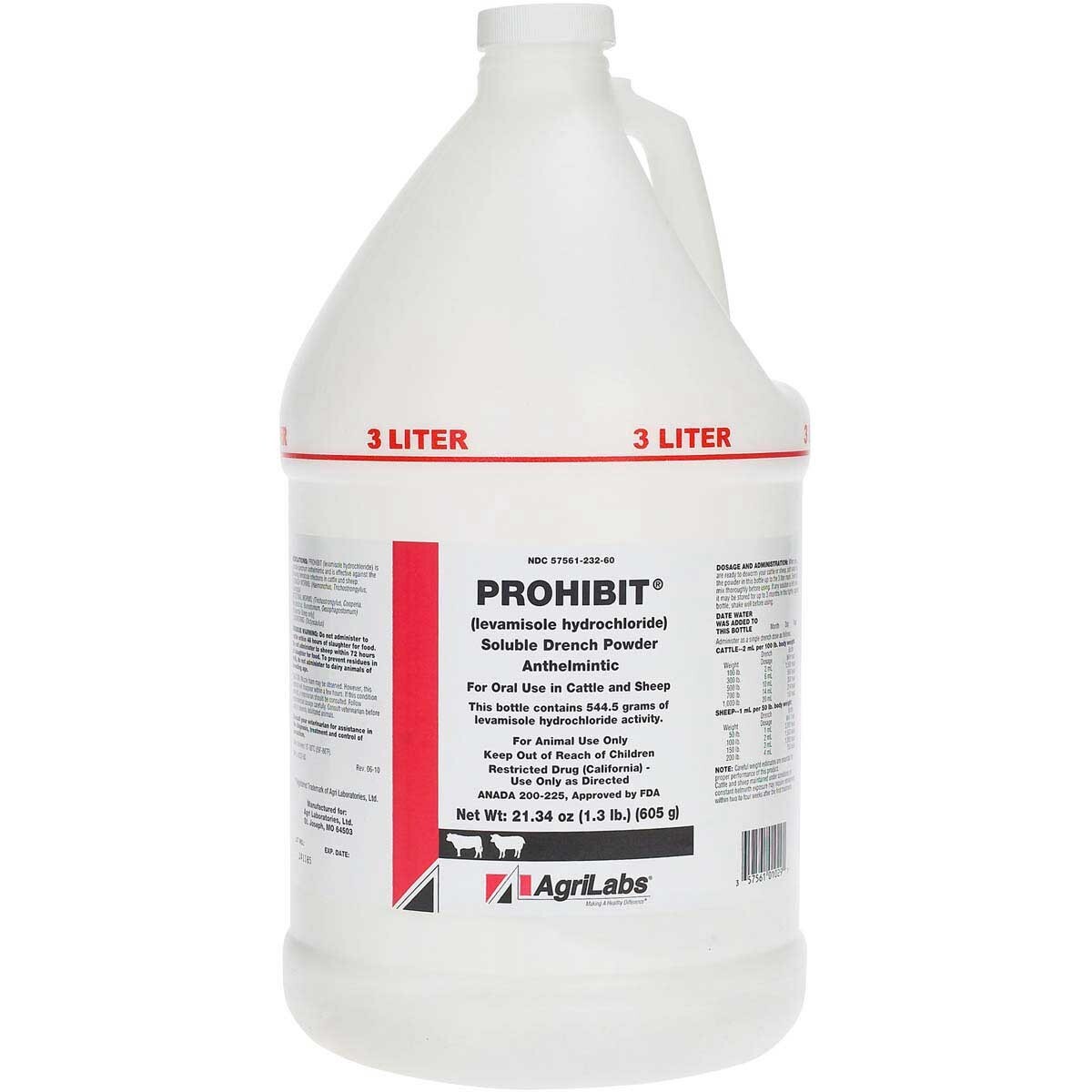 Prohibit Oral Dewormer Water Soluble Drench Powder 605g / 1 Gallon | eBay