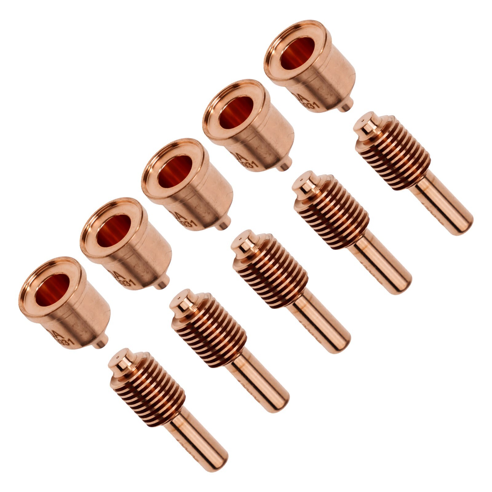 10pcs Electrodes & Tips Set for 1250 Plasma Cutter with 120926 & 120931 ...