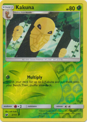 LP Pokemon Kakuna - 2/111 - Uncommon - Reverse Holo Lightly Played ...