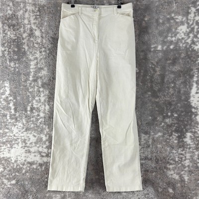 Northern Reflections Sz 12 Corduroy Cotton Blend Stretch Pants Ivory ...