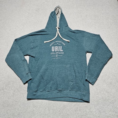 Vail Colorado Sweatshirt Hoodie Womens XL Green Full Zip Jacket | eBay