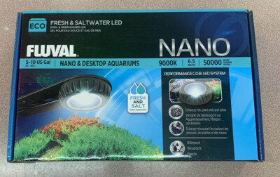 FLUVAL ECO NANO FRESH & SALTWATER AQUARIUM LED HIGH OUTPUT 9000K A3974 ...