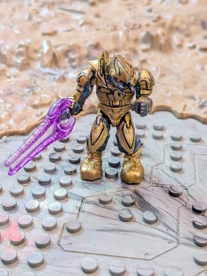 HALO MEGA BLOKS GOLDEN ARBITER MINI FIGURE HALOFEST PAX WARTHOG SET ...