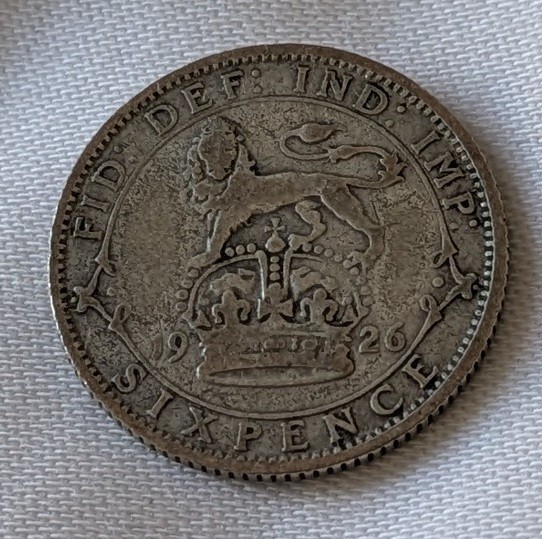 Lucky SILVER Sixpence 1926 Coin 2026 Antique 100 Years Old Happy New ...