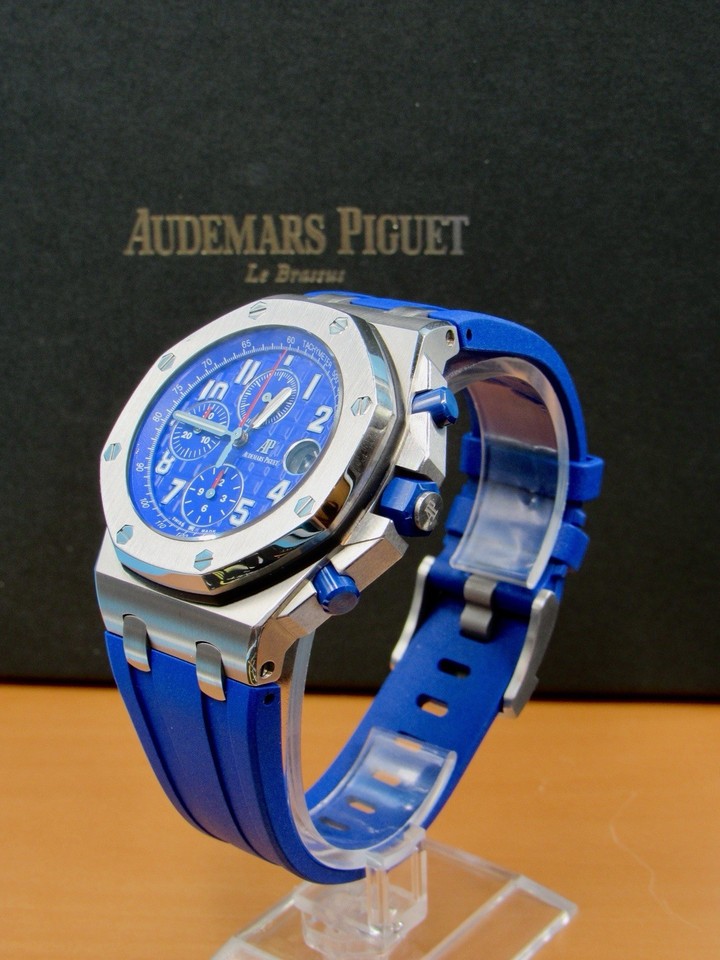 Audemars Piguet Royal Oak Offshore Indigo Blue 42mm 26470ST Box Papers ...