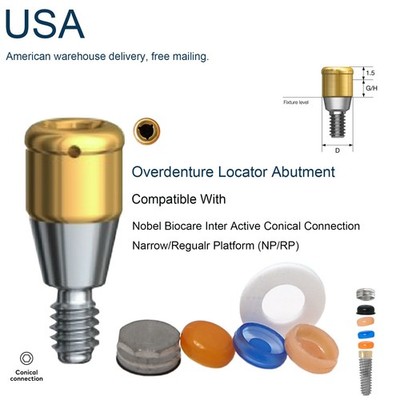 US Nobel Biocare Locator Abutment For Inter Active CC Narrow/Regular ...