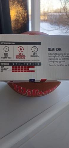 Wilson NCAA Icon Basketball Total Grip Size 6 Indoor Outdoor Soft Feel ...