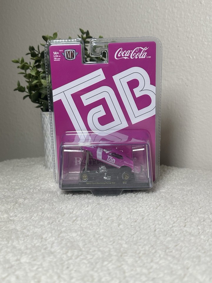 M2 Machines 1969 Ford Mustang Funny Car TAB Coca Cola Pink 2024 A47 New ...