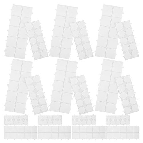 100 Pcs Double Sided Round Adhesive Pad Removable Grip Tape Hand Tear ...