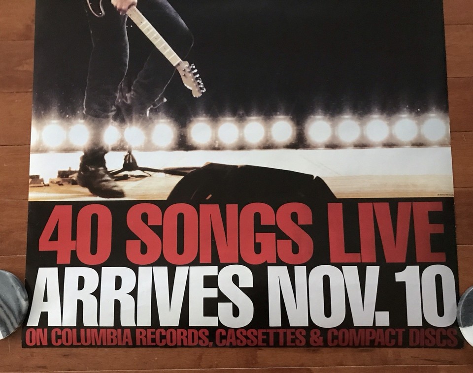 Bruce Springsteen Columbia Promo Poster For The 1975-85 Live Box Set 24 ...