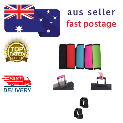 5Pcs COMFORTABLE LUGGAGE HANDLE COVER Neoprene Suitcase Wrap Grip For ...