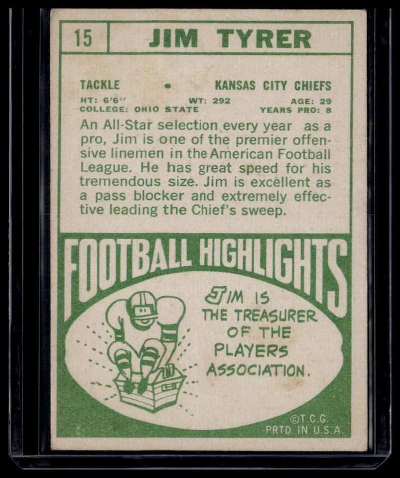 1968 Topps #15 Jim Tyrer | eBay