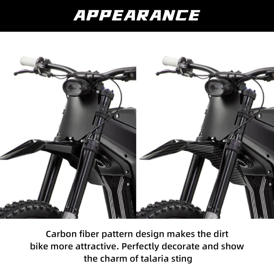 Talaria Carbon Fiber Pattern Front Fender Mudguard For Talaria Sting X3 ...